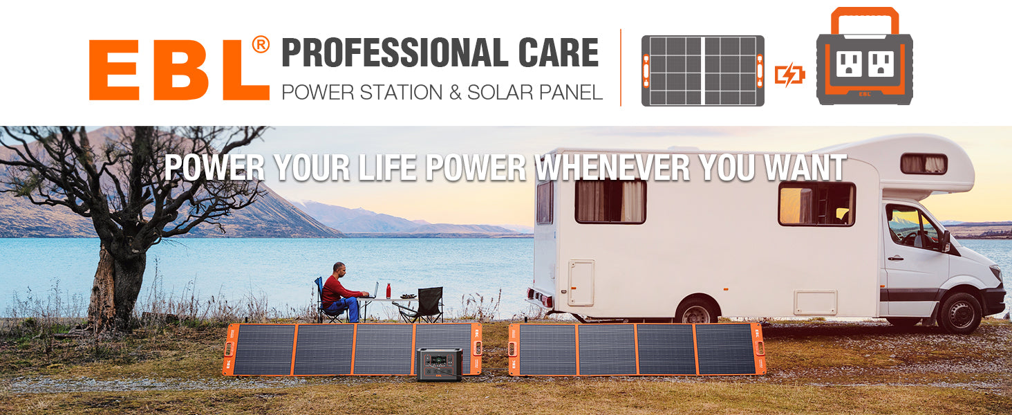 Shop EBL 200W Foldable and Portable Solar Panel – EBLOfficial