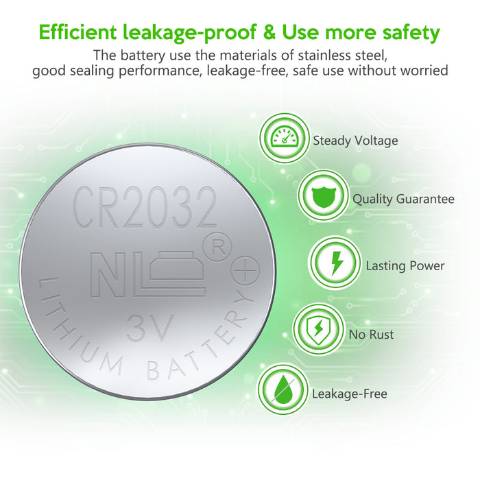 CR2032 Battery 3V Lithium Button Cell for Wrist Watch | EBL