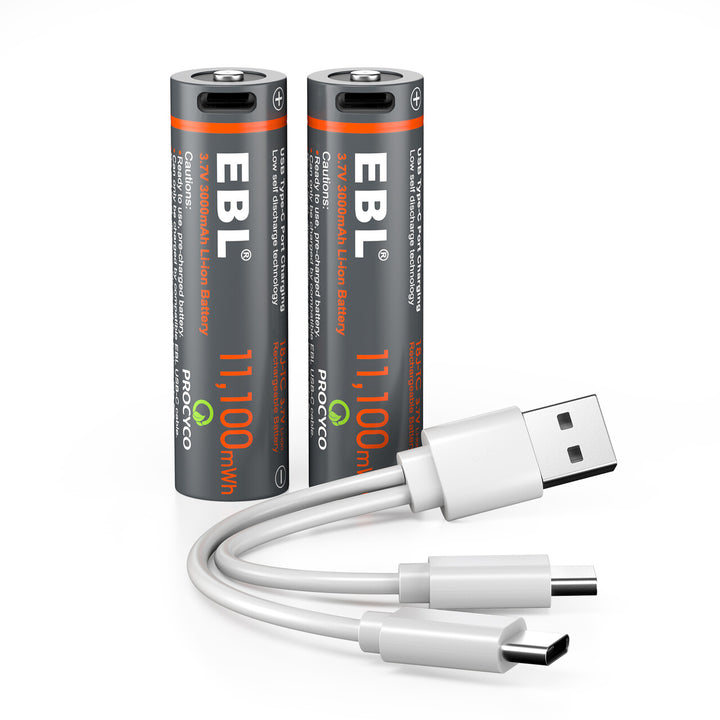 Shop USB Rechargeable Batteries Online - EBLOfficial
