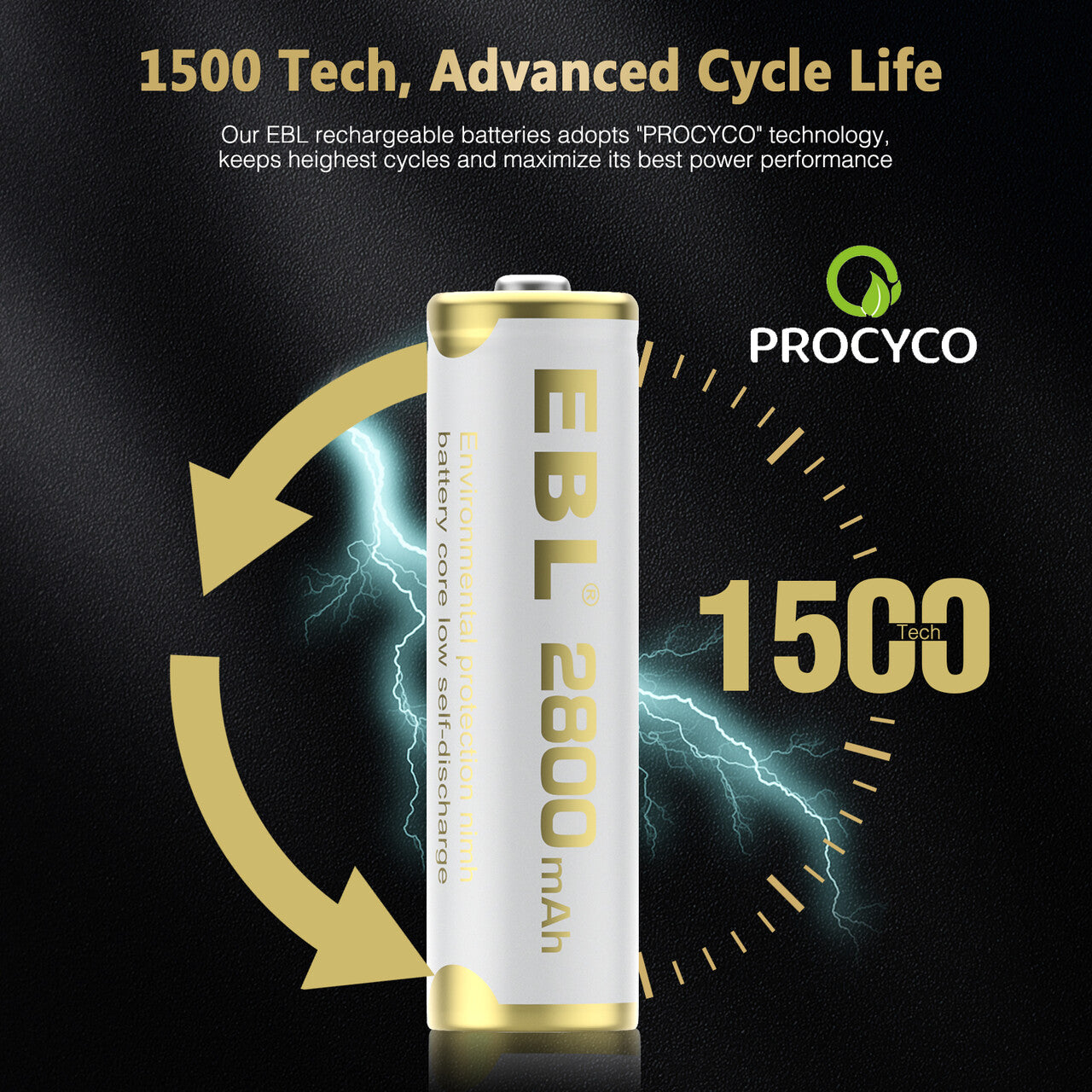 EBL AA Rechargeable Batteries 2800mAh New Series – EBLOfficial