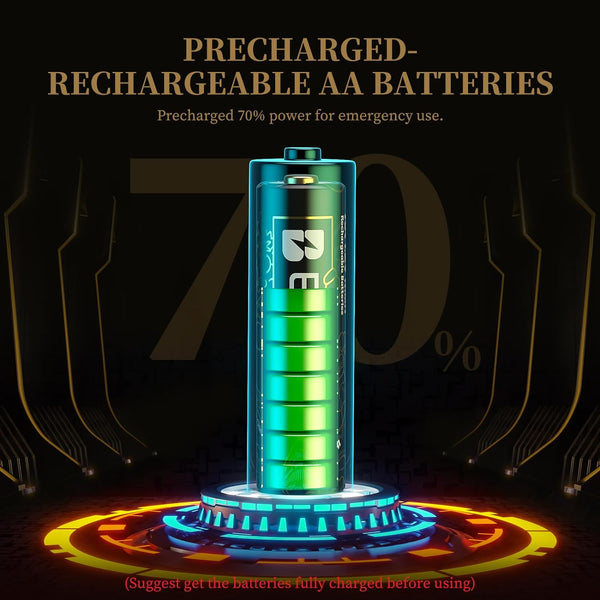 Shop EBL Rechargeable AA Batteries 2800mAh (New Year-Dragon Series)