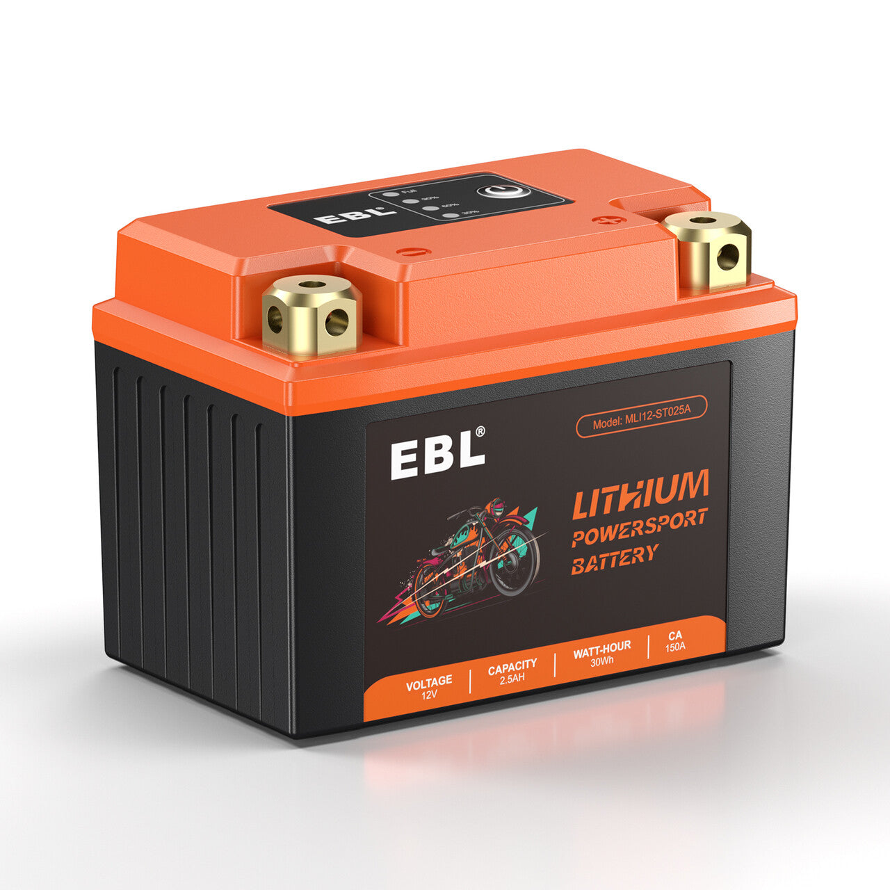 Shop Lithium Motorcycle Battery LiFePO4 YTX4L-BS 12V 2.5Ah