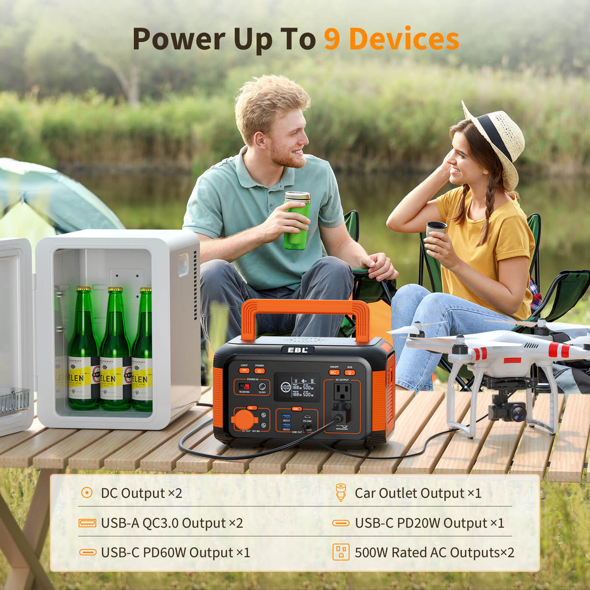 【💥Hot Sale】EBL Portable Power Station 500W Mini