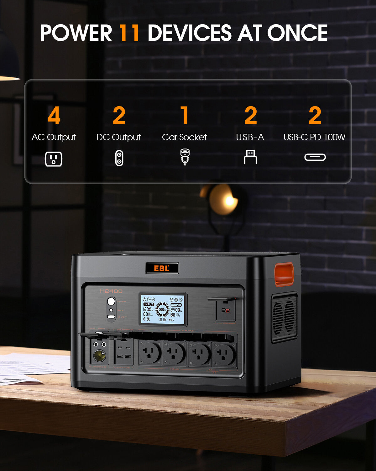EBL Portable Power Station 2400W – EBLOfficial