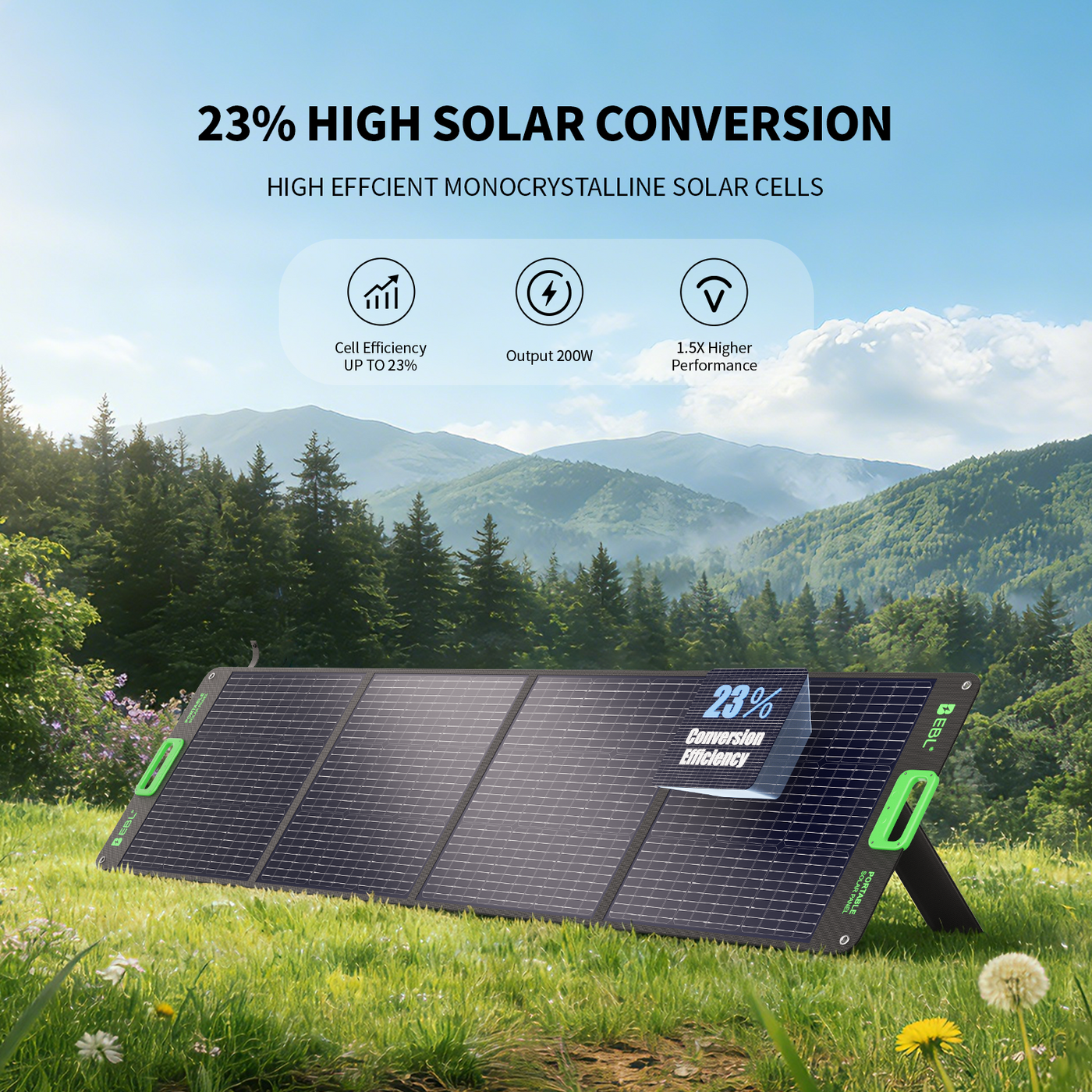 Shop EBL 200W Foldable and Portable Solar Panel