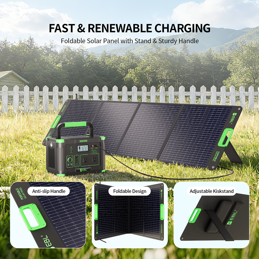 Shop EBL 200W Foldable and Portable Solar Panel