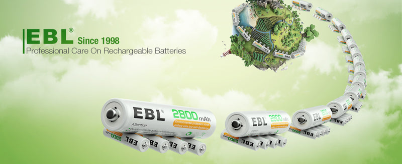 Shop EBL AA Rechargeable Batteries 2800mAh - EBLOfficial