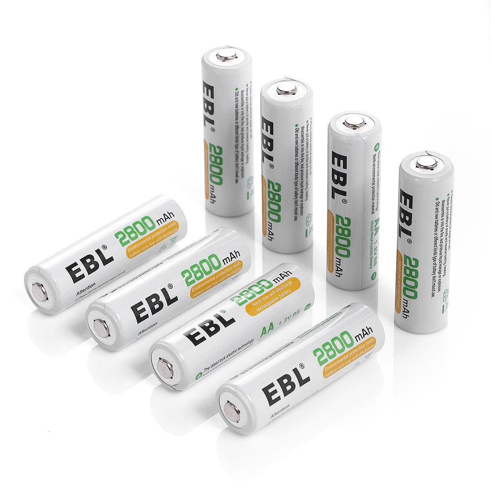 Shop EBL AA Rechargeable Batteries 2800mAh - EBLOfficial