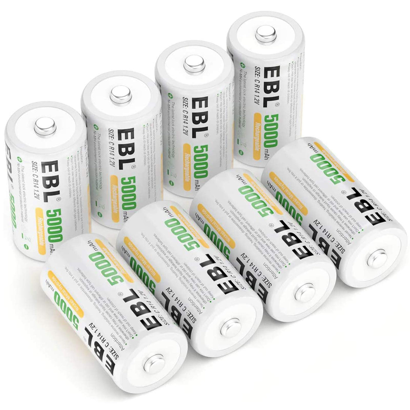 5000mAh Rechargeable Ni-MH C Batteries for sale