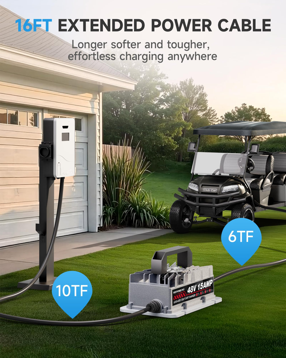 48V 15A Golf Cart Battery Charger for Club Car