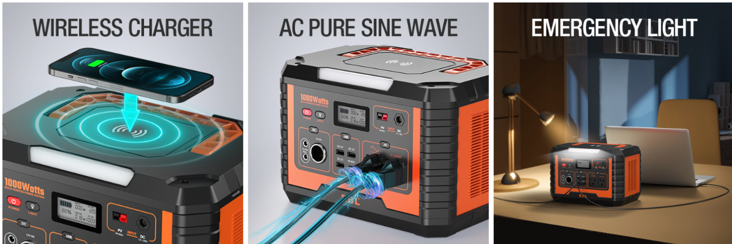 Shop EBL Portable Power Station Voyager 1000 – EBLOfficial