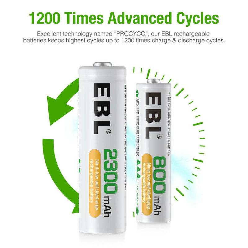 Shop AA AAA Rechargeable Batteries Combo