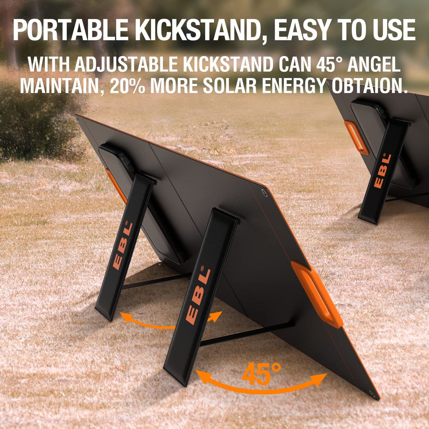 Shop Upgraded EBL Solar Apollo 100W Portable Solar Panel - EBLOfficial