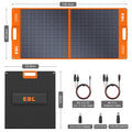 Shop Upgraded EBL Solar Apollo 100W Portable Solar Panel - EBLOfficial