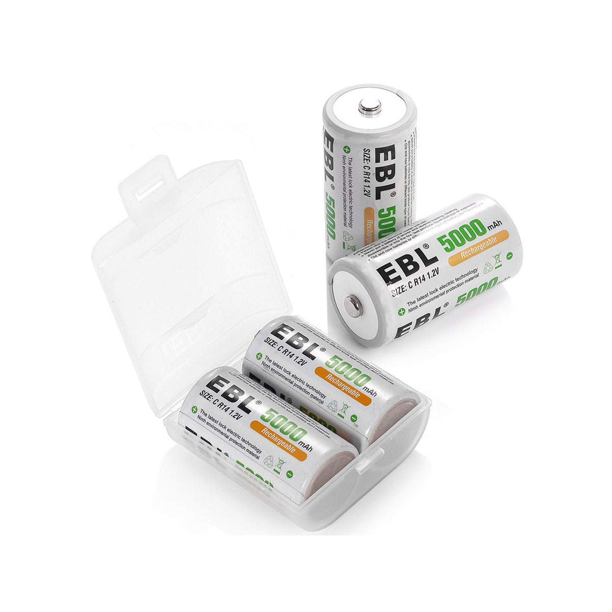 5000mAh Rechargeable Ni-MH C Batteries for sale
