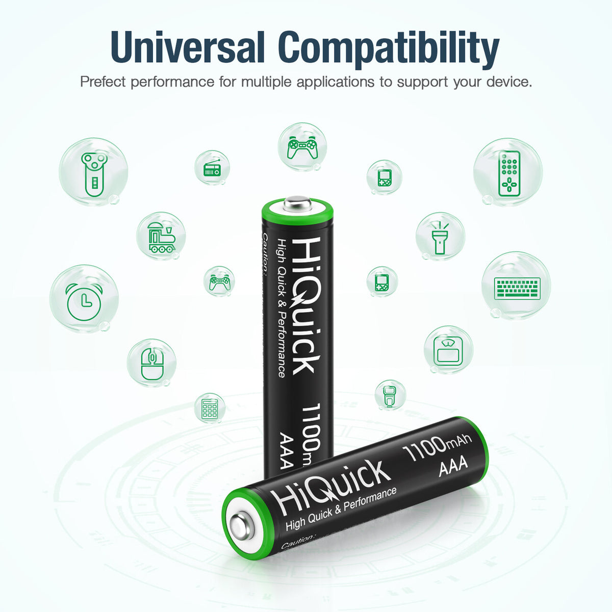 HiQuick Ni MH AAA 1.2V Batteries - 1100mAh