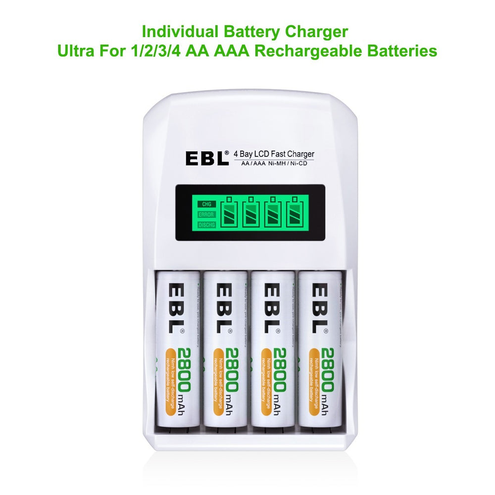 Best Smart Individual Battery Charger for AA AAA Batteries