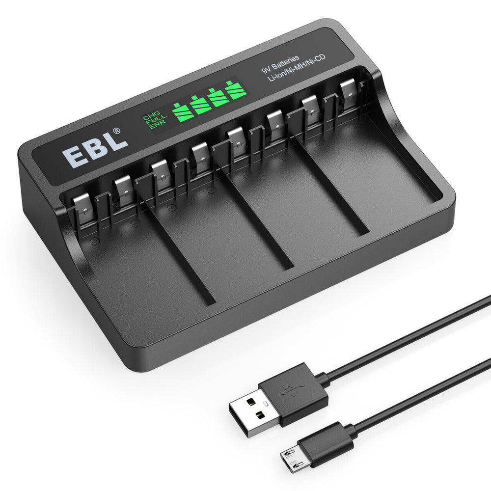 Buy EBL 9 Volt Battery Charger for 9V Rechargeable Batteries