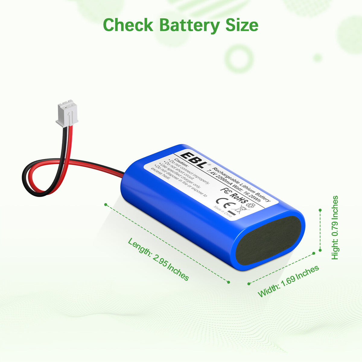 Shop EBL 7.4V 2200mAh Li-ion Rechargeable Batteries